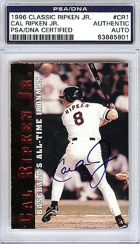 Cal Ripken Jr. Autographed Memorabilia | Signed Photo, Jersey ...