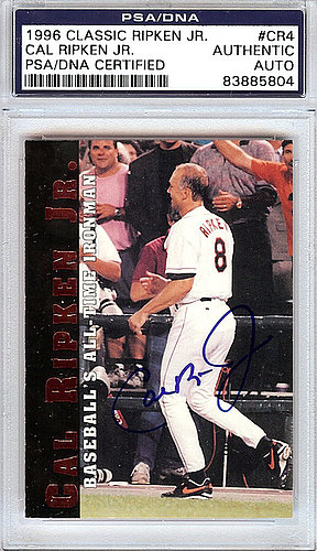 Cal Ripken Jr. Autographed Memorabilia | Signed Photo, Jersey ...