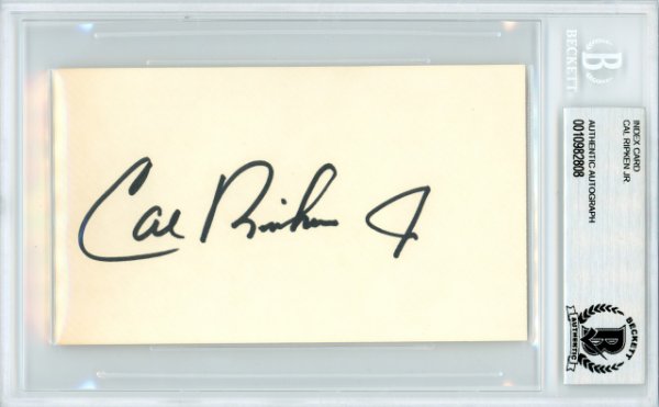 Cal Ripken Jr. Autographed Memorabilia | Signed Photo, Jersey ...