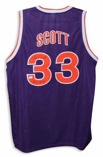 Charlie Scott Phoenix Suns Autographed Signed Purple Jersey Inscribed "HOF 2018