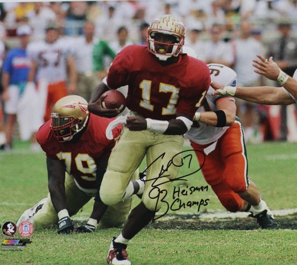 Charlie Ward Autographed Signed Florida State Seminoles 16x20 Photo vs ...
