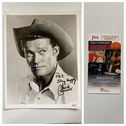 Chuck Connors Autographed Memorabilia | Signed Photo, Jersey ...