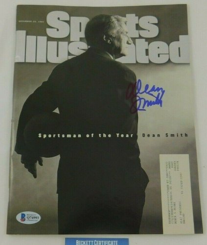 Dean Smith Autographed Memorabilia | Signed Photo, Jersey, Collectibles ...