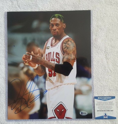 Dennis Rodman Autographed Memorabilia | Signed Photo, Jersey ...