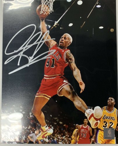 Dennis Rodman Autographed Memorabilia | Signed Photo, Jersey ...