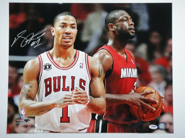 Derrick Rose Autographed Memorabilia | Signed Photo, Jersey ...