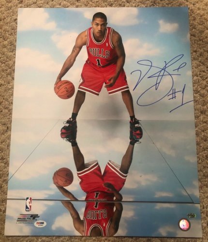 Derrick Rose Autographed Memorabilia | Signed Photo, Jersey ...