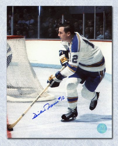 Dickie Moore St. Louis Blues Autographed Signed Game Action 8x10 Photo