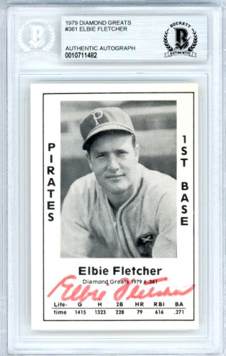 Elbie Fletcher Autographed Signed 1979 Diamond Greats Card #361 ...