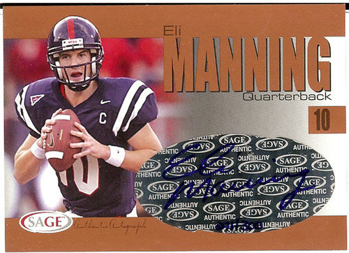 Eli Manning | Autographed Football Memorabilia & NFL Merchandise