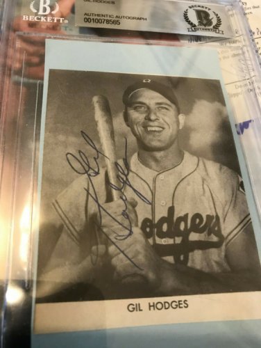 Gil Hodges Autographed Memorabilia | Signed Photo, Jersey, Collectibles ...