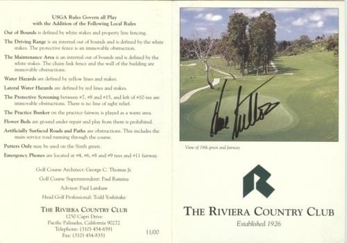 Hal Sutton Autographed Signed The Riviera Country Club Golf Scorecard ...