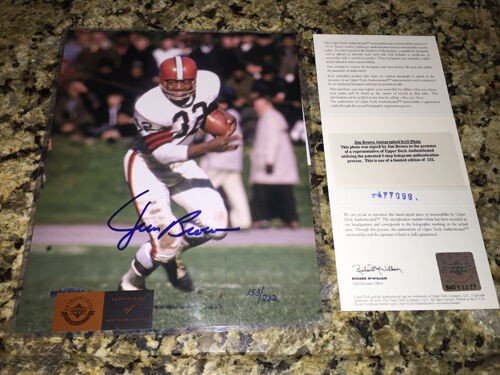 Jim Brown Autographed Memorabilia | Signed Photo, Jersey, Collectibles ...