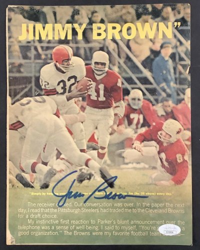 Jim Brown Autographed Memorabilia | Signed Photo, Jersey, Collectibles ...