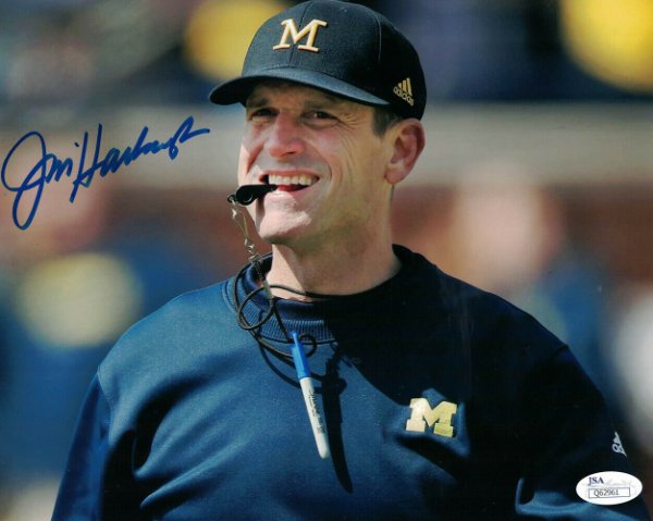 Jim Harbaugh Autographed Memorabilia | Signed Photo, Jersey ...