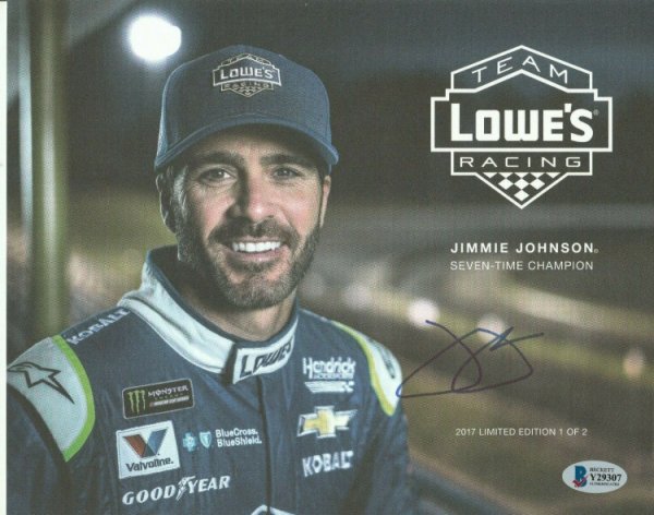 Jimmie Johnson Autographed Memorabilia | Signed Photo, Jersey ...