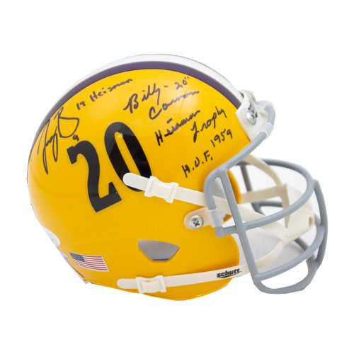 Joe Burrow LSU autographed helmets , footballs , photos