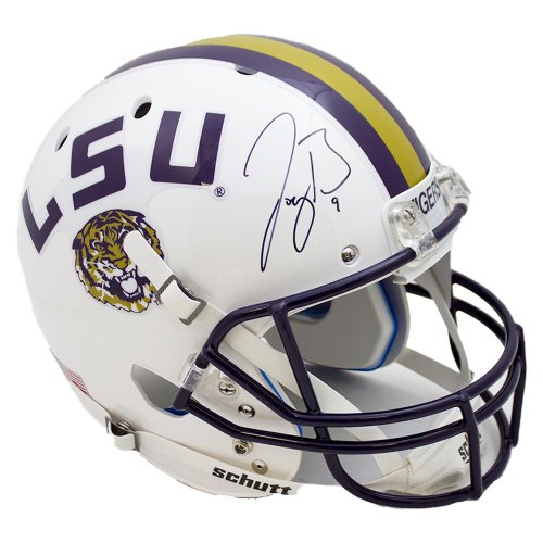 Joe Burrow LSU autographed helmets , footballs , photos