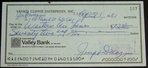 joe dimaggio - Sports Memorabilia & Autographed Sports Collectibles