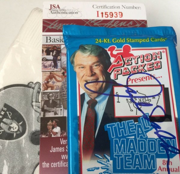 John Madden Autographed Memorabilia | Signed Photo, Jersey ...