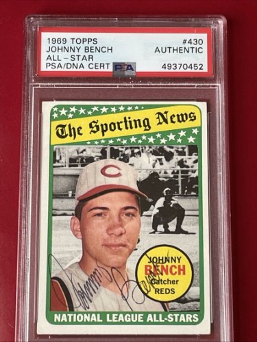 Johnny Bench Autographed Memorabilia | Signed Photo, Jersey ...