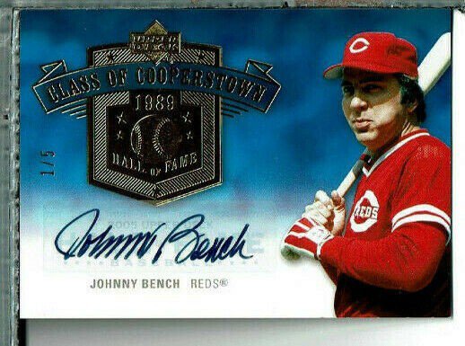 Johnny Bench Autographed Memorabilia | Signed Photo, Jersey ...