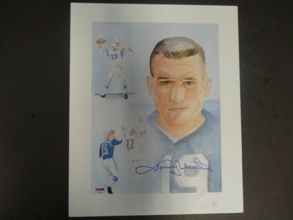 Johnny Unitas Autographed Memorabilia | Signed Photo, Jersey ...