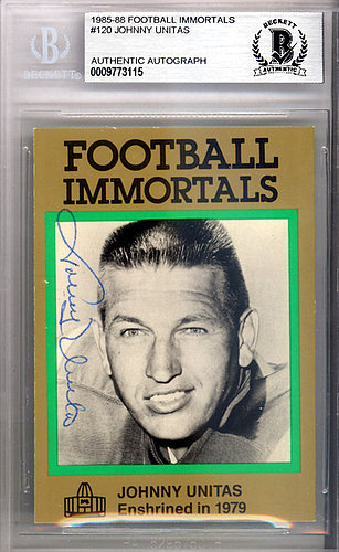 Johnny Unitas Autographed Memorabilia Signed Photo Jersey