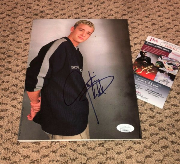 Justin Timberlake Autographed Memorabilia | Signed Photo, Jersey ...