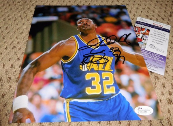 Karl Malone Autographed Memorabilia | Signed Photo, Jersey ...