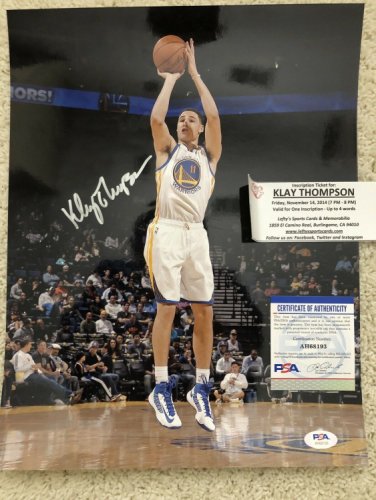 Klay Thompson Autographed Memorabilia | Signed Photo, Jersey ...