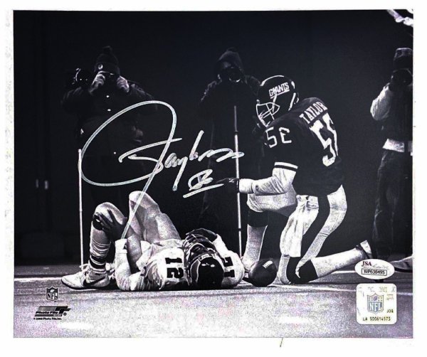 Lawrence Taylor Signed Autographed New York Giants Kneeling Over ...