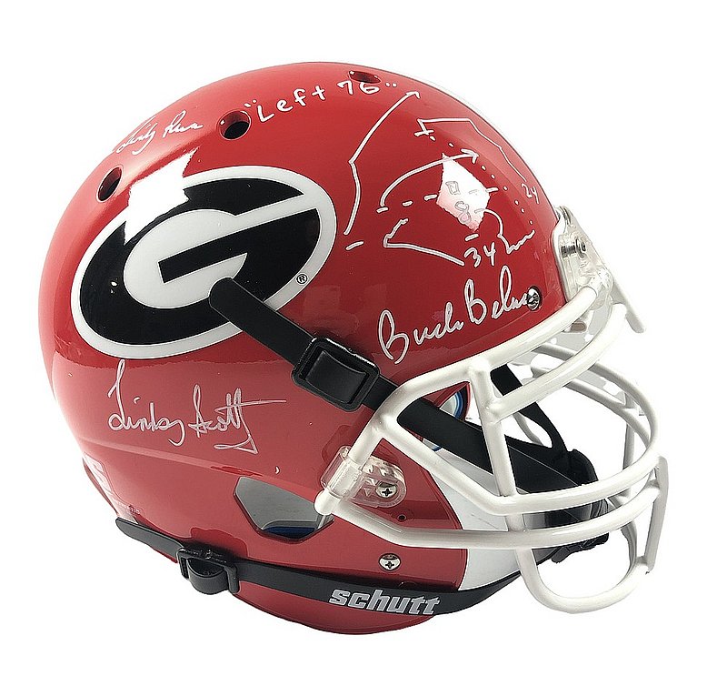 Lindsay Scott & Buck Belue Autographed Signed Georgia Bulldogs Schutt ...