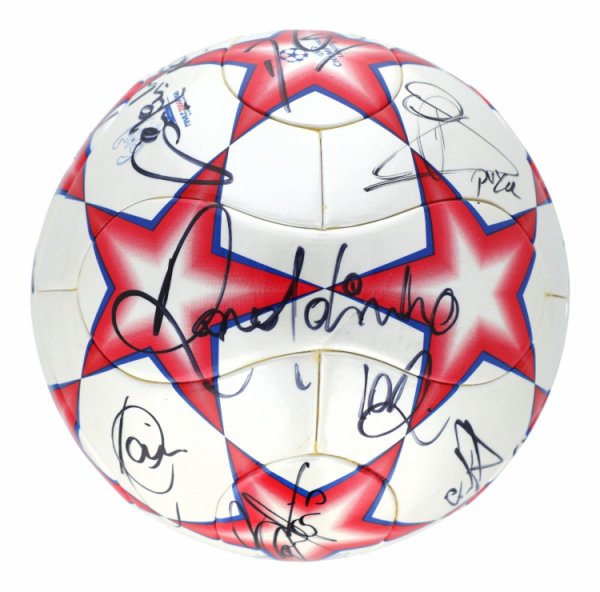 Lionel Messi Autographed Signed 2006 Fc Barcelona Uefa Champions Team ...