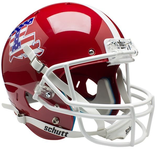 Louisiana Tech Bulldogs Full XP Replica Football Helmet Schutt Flag