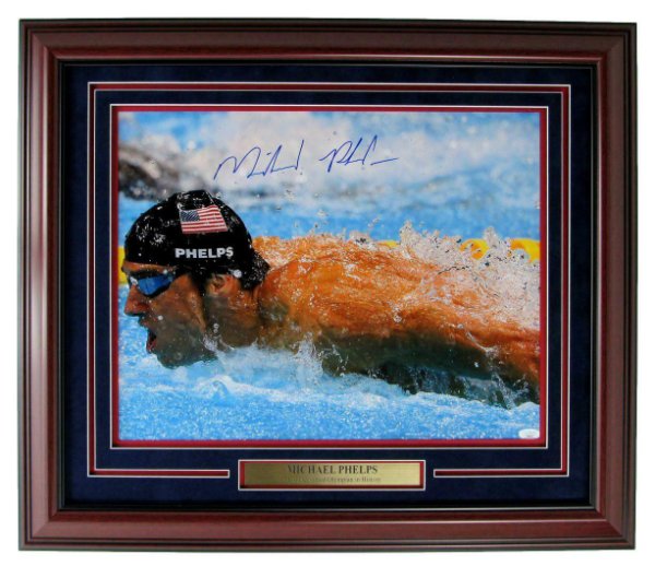 Michael Phelps Autographed Memorabilia | Signed Photo, Jersey ...