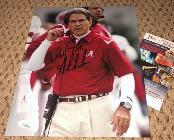 Nick Saban | Autographed Football Memorabilia & NCAA Merchandise