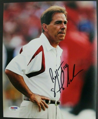 Nick Saban | Autographed Football Memorabilia & NCAA Merchandise