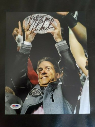 Nick Saban | Autographed Football Memorabilia & NCAA Merchandise