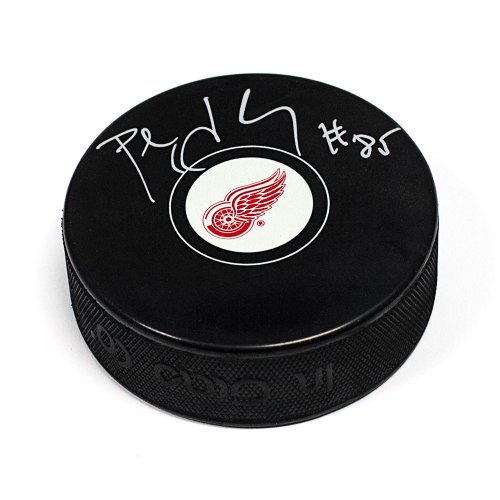 Detroit Red Wings Autographed Pucks | Signed Red WingsPucks