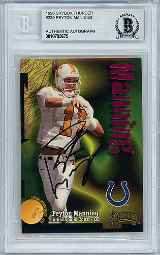 Peyton Manning | Autographed Football Memorabilia & NFL Merchandise