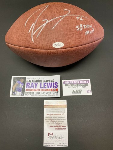 Ray Lewis | Autographed Football Memorabilia & NFL Merchandise