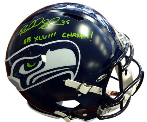 Seattle Seahawks Autographed Full Size Helmets | Signed Helmets