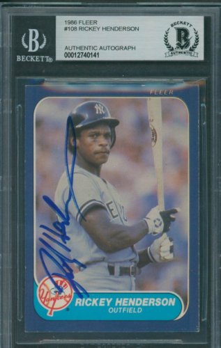 Rickey Henderson Autographed Memorabilia | Signed Photo, Jersey ...