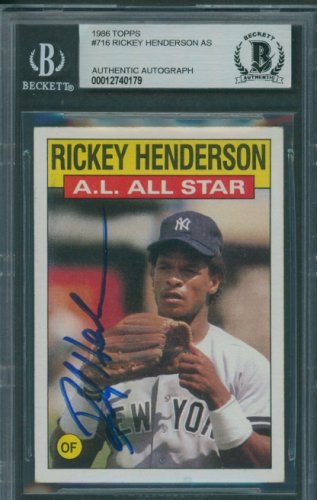 Rickey Henderson Autographed Memorabilia | Signed Photo, Jersey ...