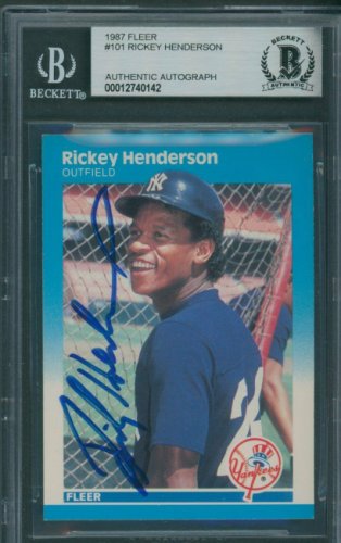 Rickey Henderson Autographed Memorabilia | Signed Photo, Jersey ...