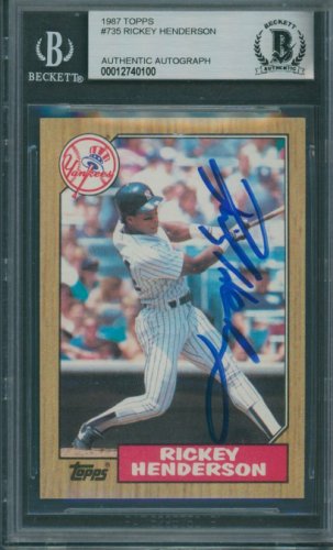 Rickey Henderson Autographed Memorabilia | Signed Photo, Jersey ...