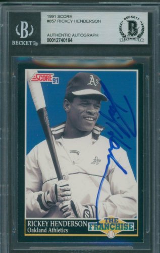 Rickey Henderson Autographed Memorabilia | Signed Photo, Jersey ...