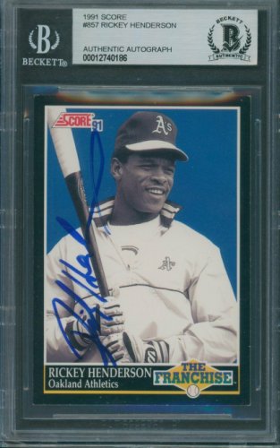 Rickey Henderson Autographed Memorabilia | Signed Photo, Jersey ...