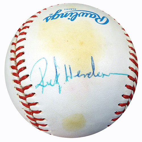 Rickey Henderson Autographed Memorabilia | Signed Photo, Jersey ...